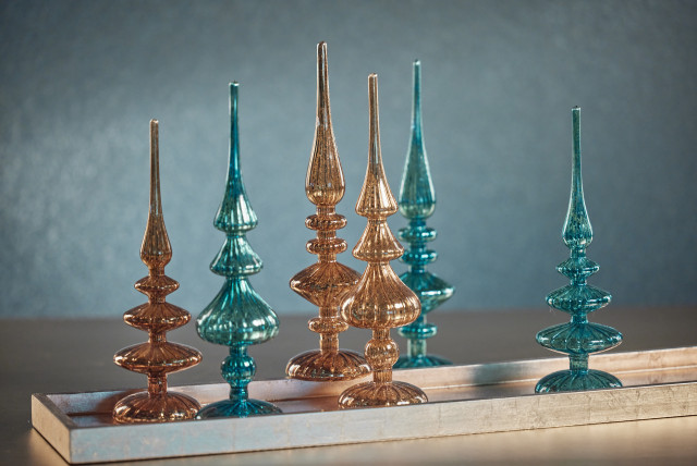 Azenor LED Tabletop Finials, Set of 2 - Transitional - Holiday Lighting ...