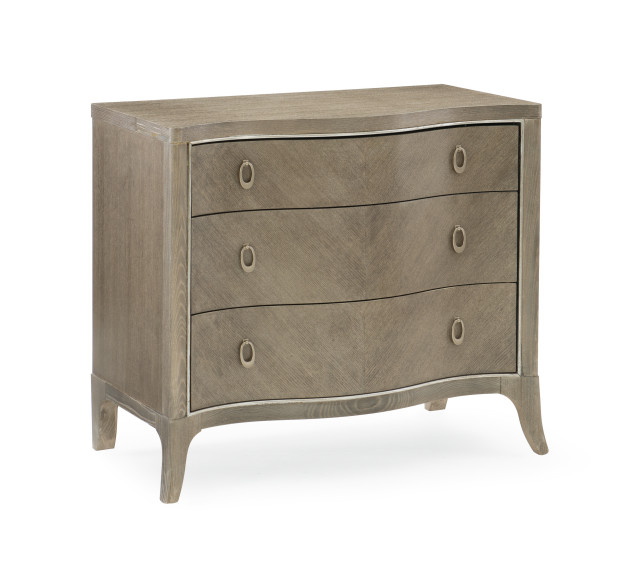 Ash Three Drawer Nightstand - Transitional - Nightstands And Bedside ...