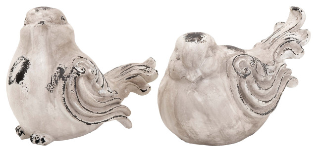 Country Gray Polystone Garden Sculpture Set 20933, S/2 12"W, 8"H ...