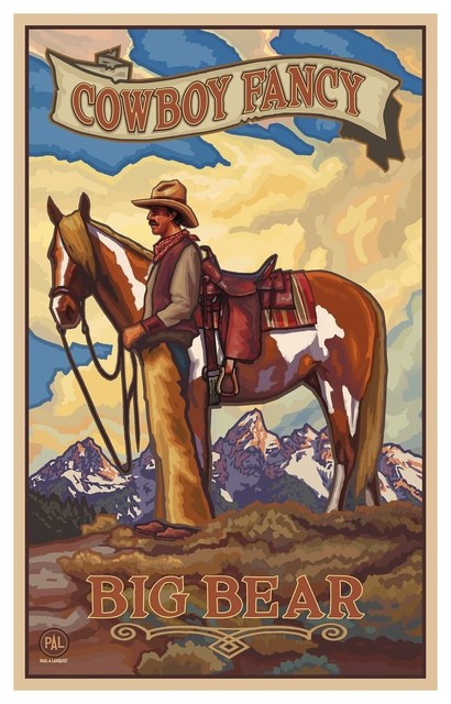 by Artist Paul A. Lanquist Big Bear Art Print, 24"x36" - Contemporary ...