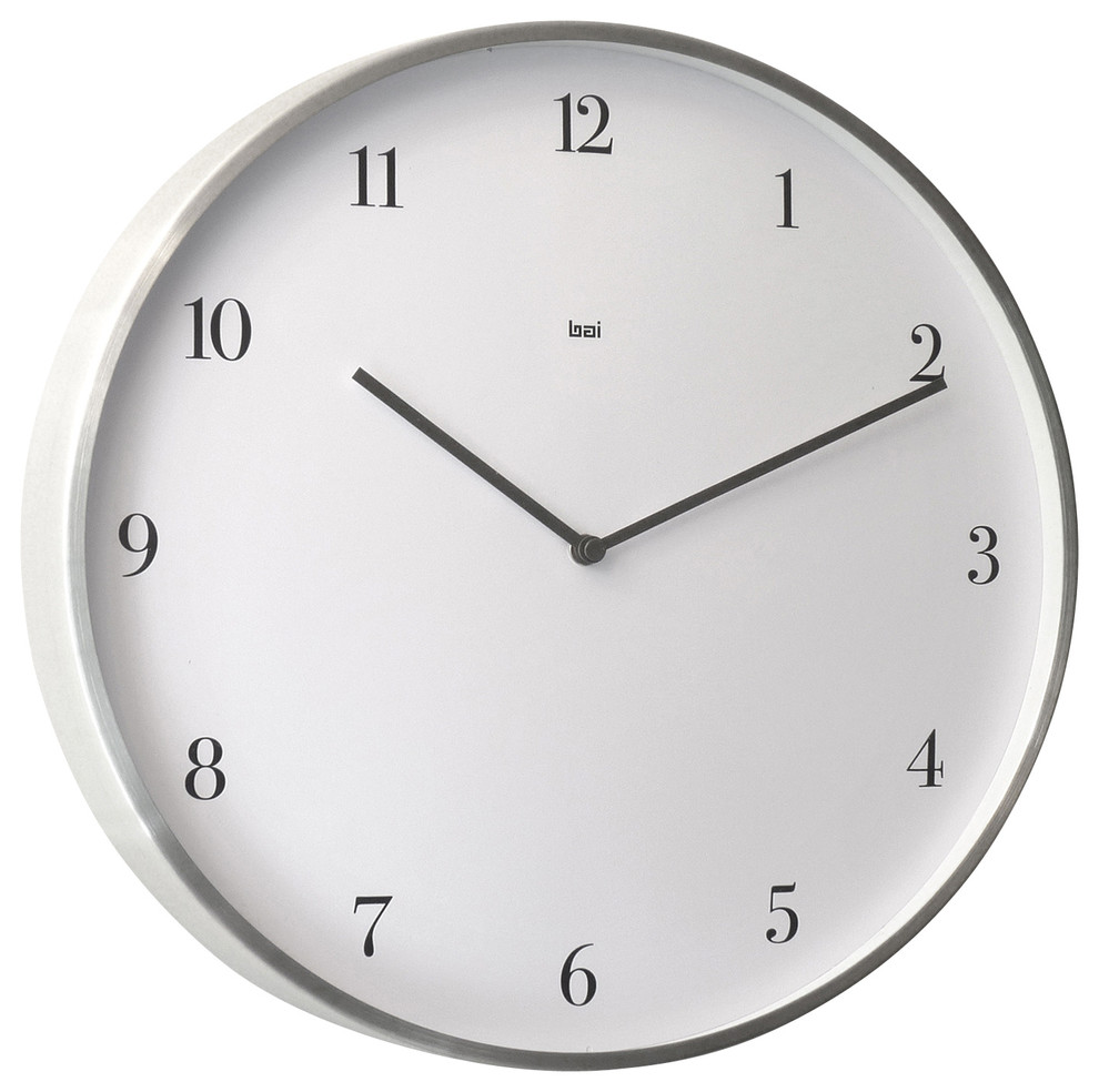 Bai 15" Aluminum Wall Clock Bodoni - Wall Clocks - by BAI DESIGN INC ...