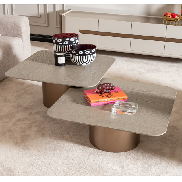 Canberra Tall Cocktail Table, Light Ash - Contemporary - Coffee Tables ...