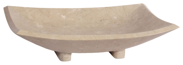 New Bora Bora Beige Sink Rectangular Stone - Contemporary - Bathroom ...