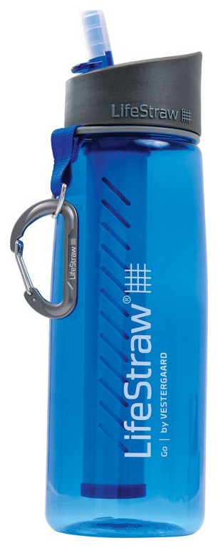 LifeStraw LSGOV2CR45 Go -2 Stage Filtration Water Bottle, 22 Oz ...