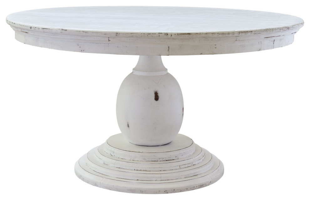 Britton White Dining Table 2, Mary - French Country - Dining Tables ...