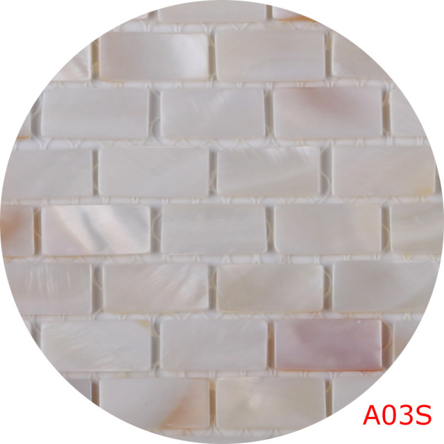 A03S Walls Tiles Mother Of Pearl I-Shaped Mosaic Shell Backsplash Tile ...