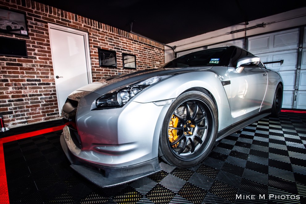 RaceDeck Garage Flooring install in Home Garage with GTR - Garage ...
