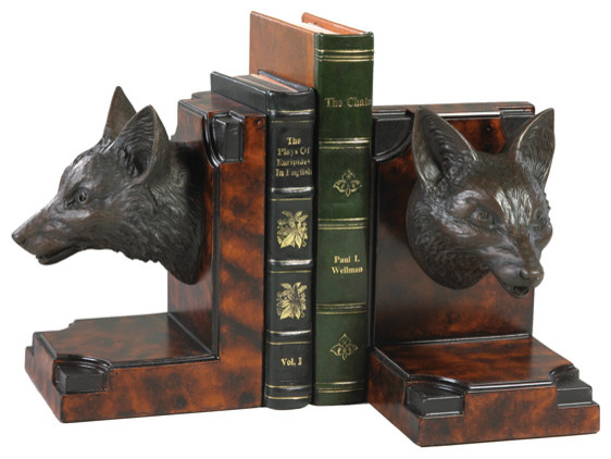 Fox Head Bookends - Traditional - Bookends - by Lodgeandcabins | Houzz