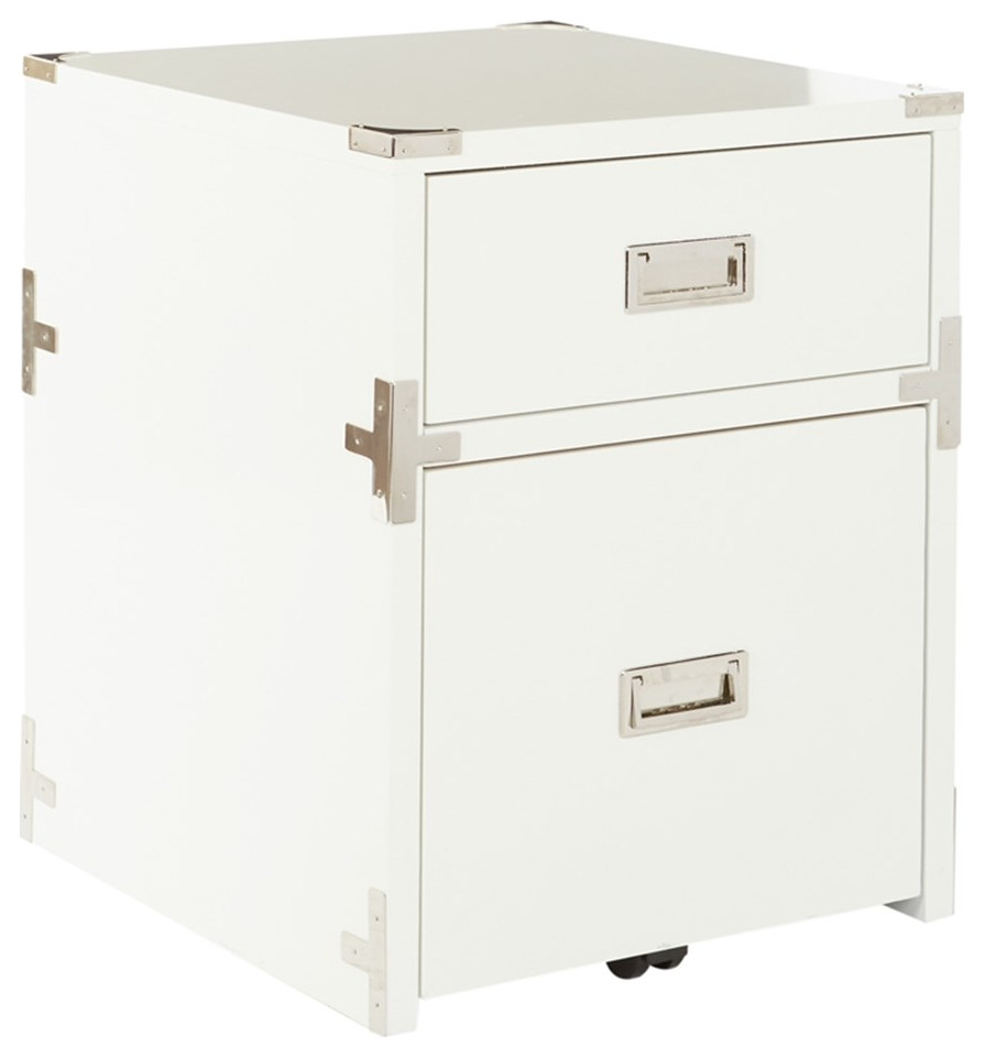 Wellington 2 Drawer File Cabinet in White Fully Assembled - Filing ...