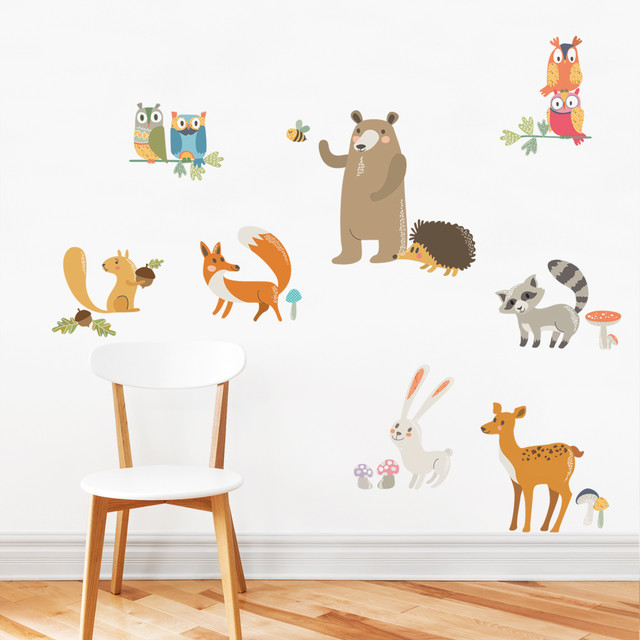 Forest Animals Vinyl Wall Sticker - Peel and Stick Stickers ...