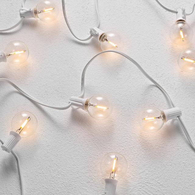 Safavieh Chiera Led Outdoor String Lights White - Outdoor Rope And ...