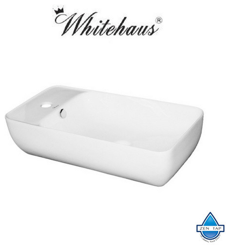 Rectangular Above Mount Basin, Integrated Rectangular Bowl, a Center ...