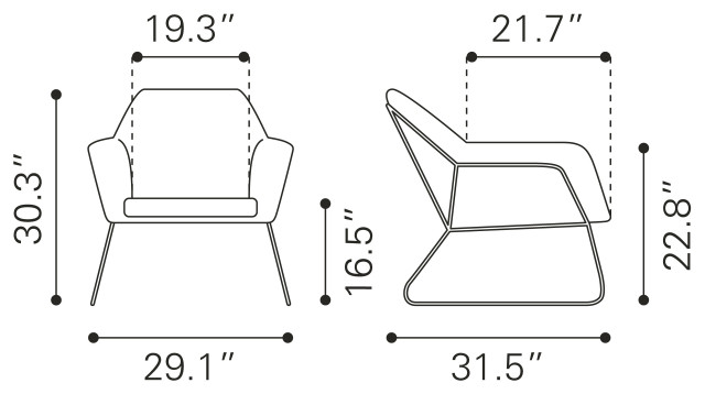 Jose Accent Chair Brown - Contemporary - Armchairs And Accent Chairs ...