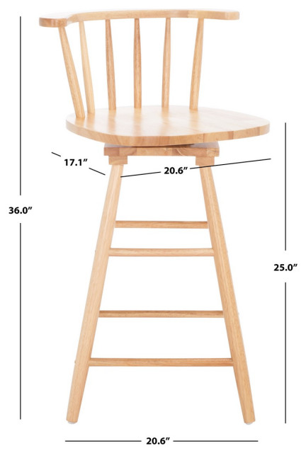 Safavieh Ray Swivel Counter Stool, #N/A - Midcentury - Bar Stools And ...