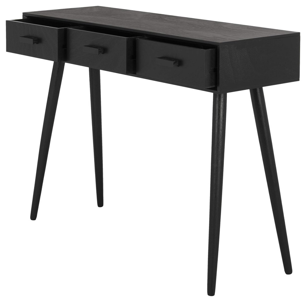 Mid-Century Modern Console Table with 3 Storage Drawers and Tapered ...