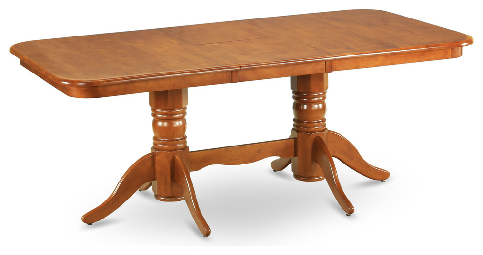 Napoleon Rectangular Round Corner Dining Table With 17", Self Storage ...