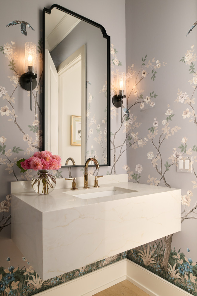 Blending Tradition & Modernity - Transitional - Powder Room - Chicago ...