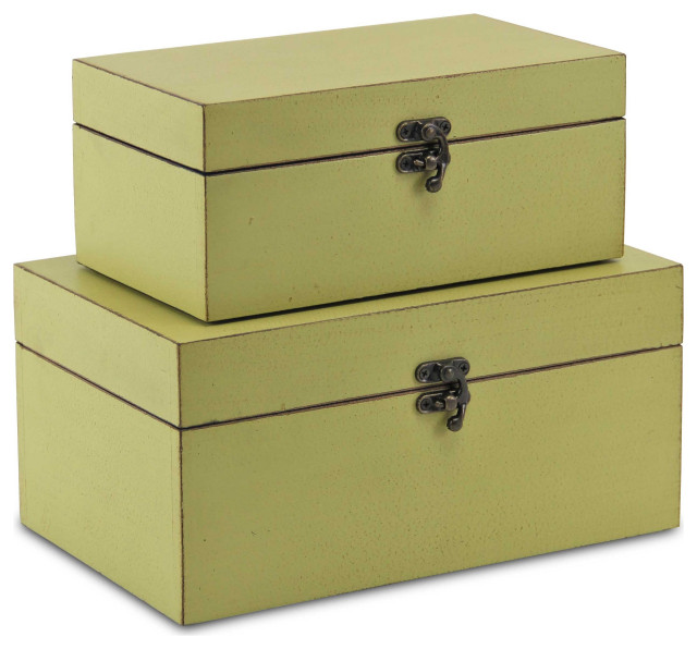 Green Storage Boxes - Lestina Set - Contemporary - Decorative Boxes ...