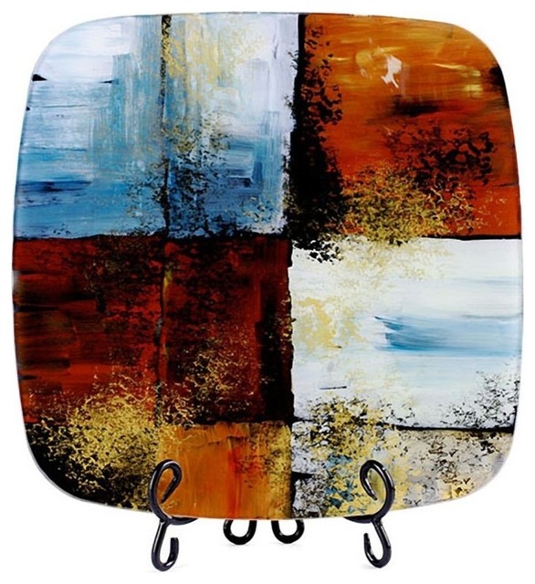 Abstract Geometric Square Platter - Modern - Decorative Plates - by ...