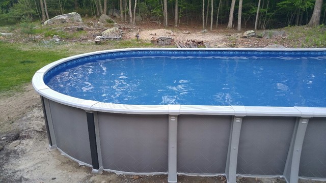18x40 Above Ground Pool Install By Aquarian Pool and Spa Medway Ma 401 ...