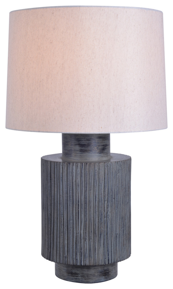 Kenroy 35318DCGRY 1-Light Table Lamp, Charlie - Transitional - Table ...
