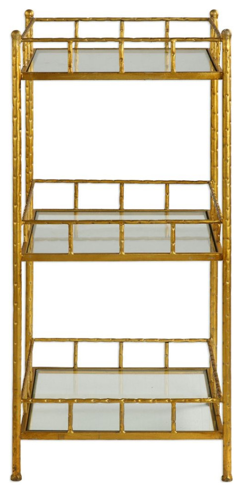 Uttermost Tilly Gold Accent Shelf Table - Contemporary - Side Tables ...