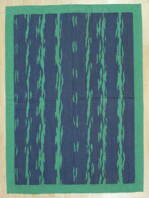 Blue Contemporary Modern Modern Flat Weave Area Rug, 5'11x8'1 ...