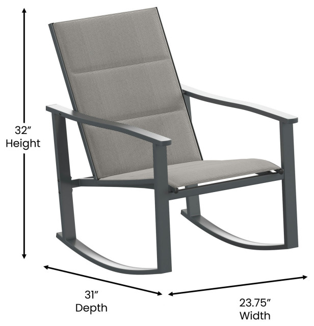 Gray 3PC Rockers and Table Set - Transitional - Outdoor Lounge Sets ...