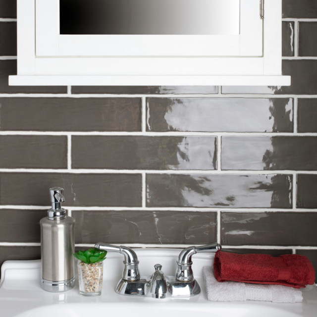 Chester Ceramic Wall Tile, Grafito, Sample - Contemporary - Wall And ...