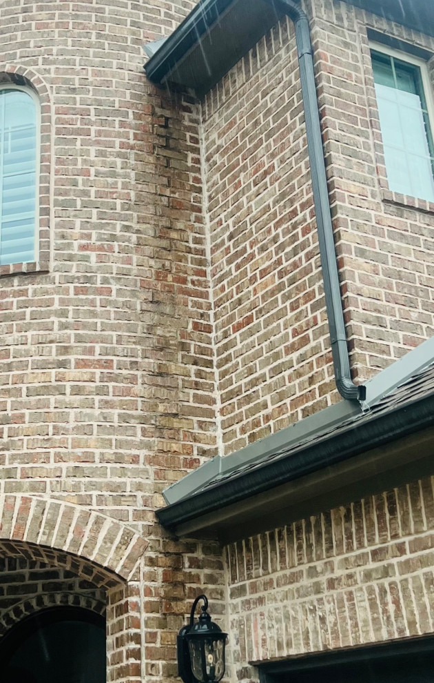 Removing brick stain due to gutter water