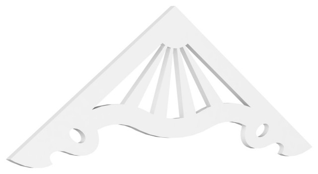72"Wx12"Hx1"P, 4/12 Pitch Baile Architectural Grade PVC Gable Pediment ...