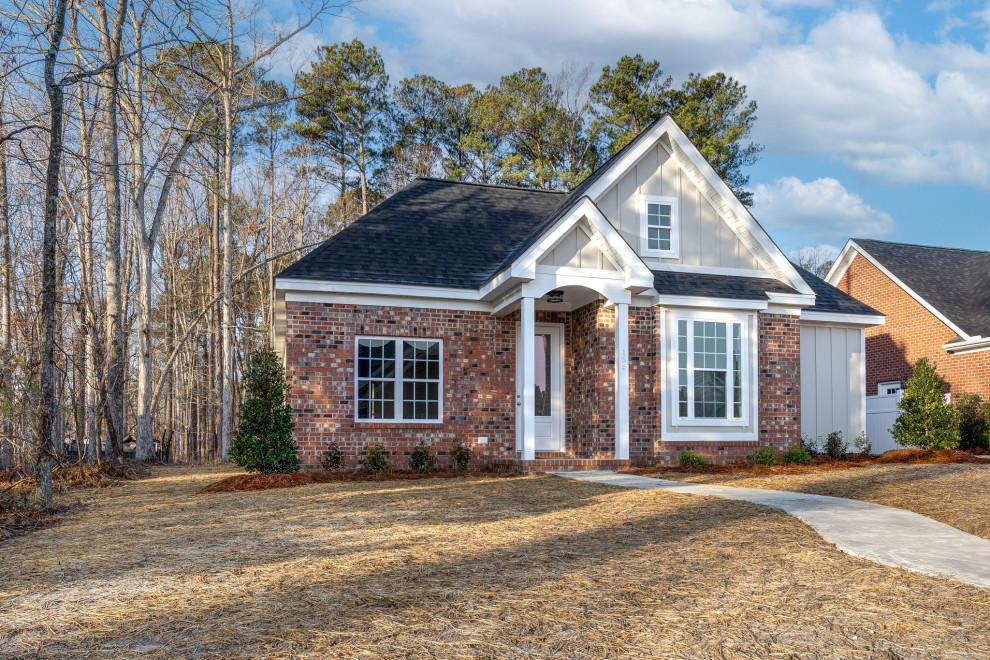 One Level Design, Rear Entry Garage - Transitional - Exterior - Raleigh ...