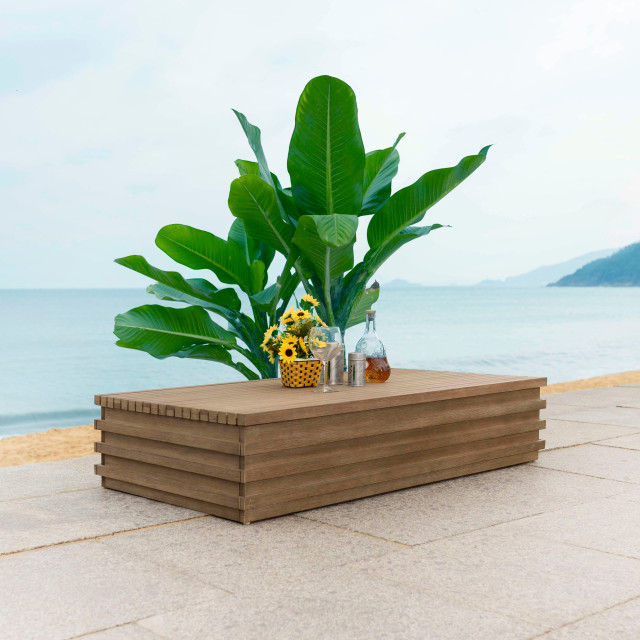 Safavieh Couture Tortuga Patio Coffee Table - Transitional - Outdoor Coffee Tables - by Safavieh ...