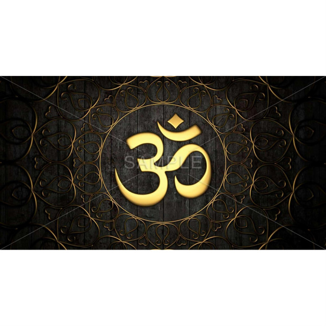Gold Om, Print On Canvas, 60" - Contemporary - Prints And Posters - by ...