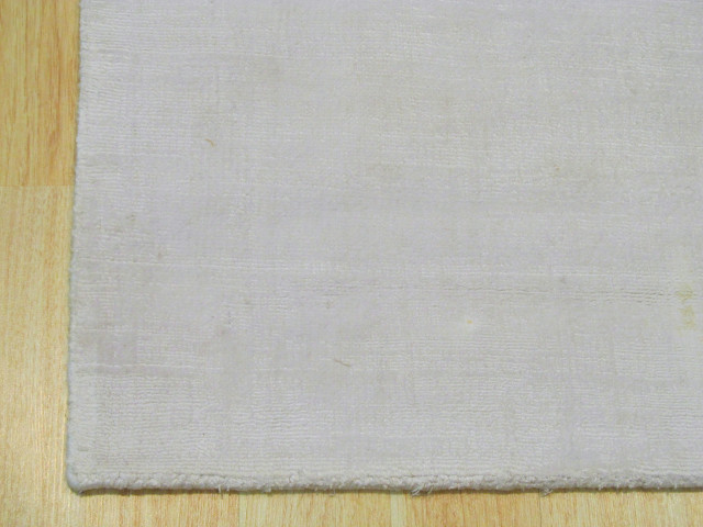 Handmade Viscose Ivory Contemporary Solid Random-cut Pile Rug, 9' X 12 ...