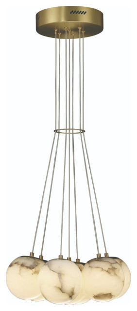 Kepler 7 Light Pendant, Gold - Contemporary - Pendant Lighting - by ...