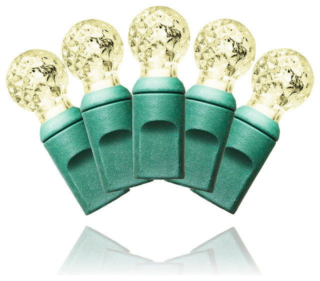 70-Piece G12 Faceted Warm White LED Light Set With In-Line Rectifer ...