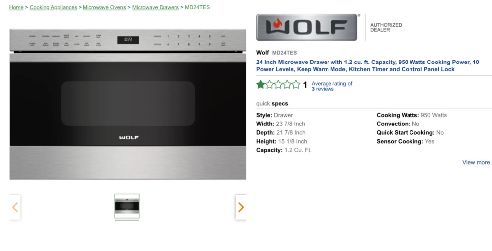Wolf vs Sharp Microwave Drawer... (or something else???) | Houzz Forum