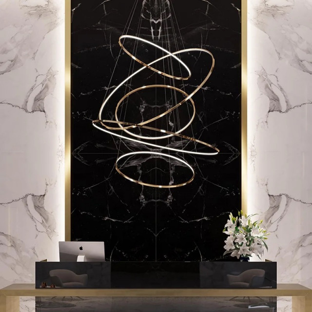 Akari Swirl Rings LED Chandelier Pendant Light - Modern - Chandeliers ...