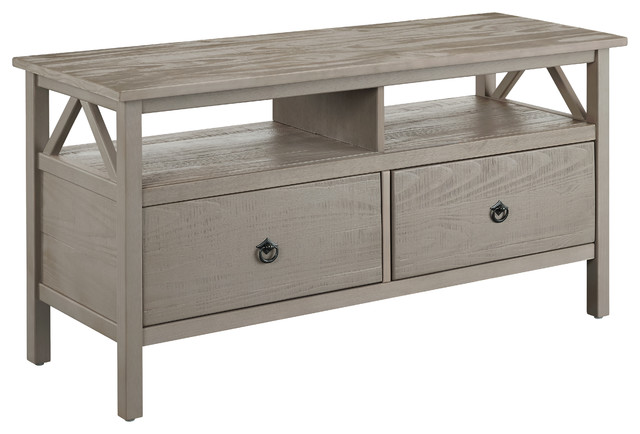 Titian Rustic Gray Tv Stand, 44W X 16D X 21.97H, Rustic Gray ...