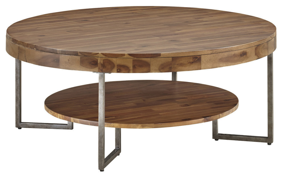 Palliser Furniture, Dawson Cocktail Table, Round - Industrial - Coffee ...