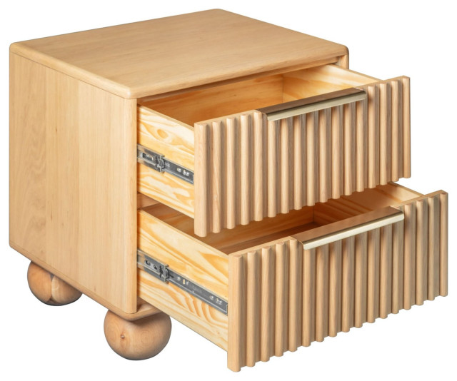 Modrest Winters Modern Natural Oak Nightstand - Traditional ...