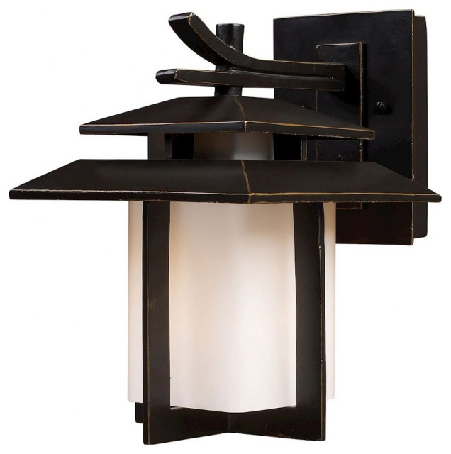 Mission Style Porch Light - 11 Inch 9.5W 1 LED Outdoor Wall Lantern ...