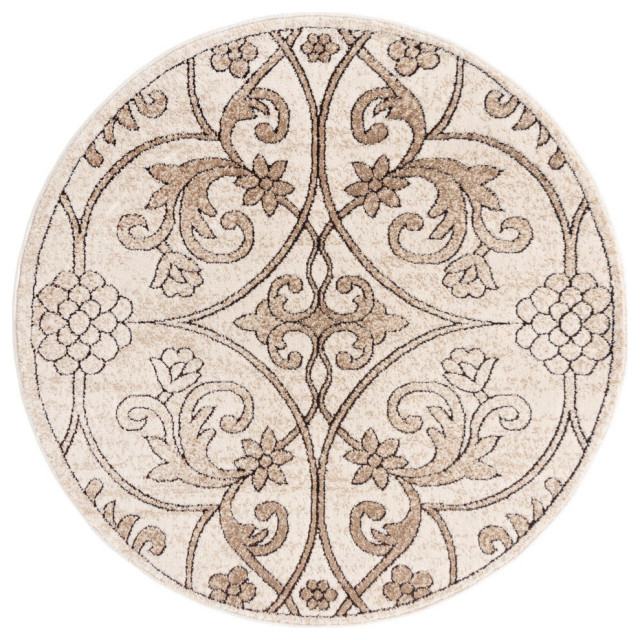 Rug Unique Loom Rushmore Tan Round 3'3x3'3 - Traditional - Area Rugs ...