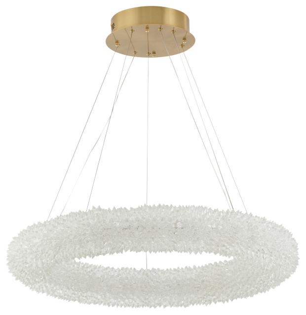 LED Crystal Halo Chandelier - Contemporary - Chandeliers - by Design ...