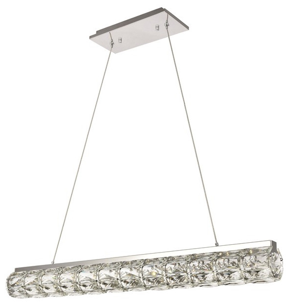 Malta Integrated LED chip-light Chrome Chandelier Clear - Contemporary ...
