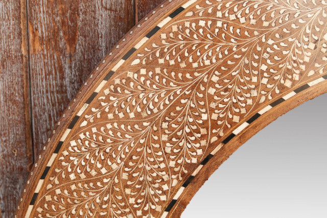 Pattee Foliage Bone Inlay Mirror - Mediterranean - Wall Mirrors - by De ...