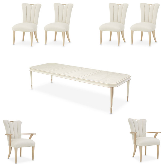 AICO Furniture La Rachelle 7 Piece Dining Room Set - Transitional ...