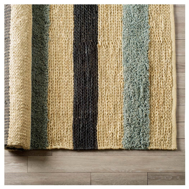 Dolman 8 x 10 Multi-Colored Jute Hand Woven Rug - Scandinavian - Area ...