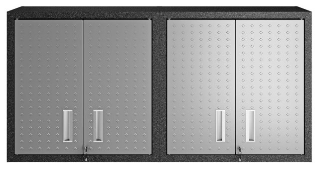 Fortress Floating Garage Cabinet, Grey, Set of 2 - Garage And Tool ...